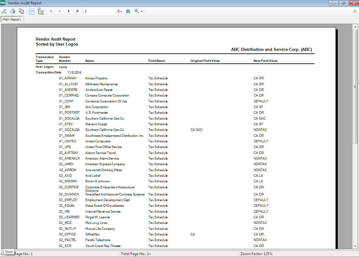 Sage 100 Run System Audit Reports Part 2