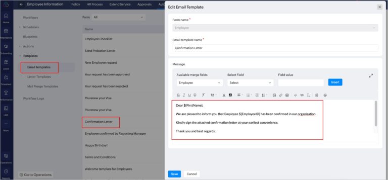 How to Setup Automation in Zoho People