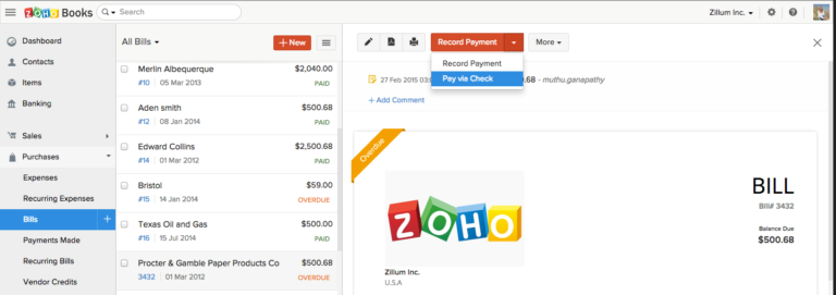 How to Print a Check from Zoho Books - Acute Data Systems