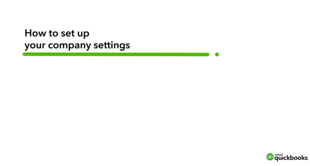 Update Your Company Settings- QuickBooks Online