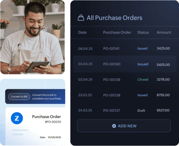 Zoho Books Purchase Orders