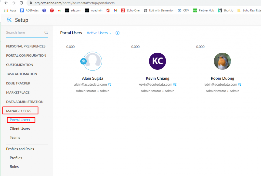 Zoho Projects - How to Add a New Portal User