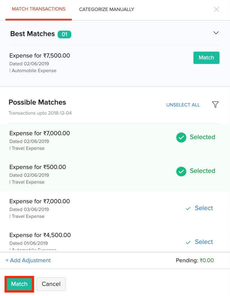 Zoho Books and Zoho Expense Integration